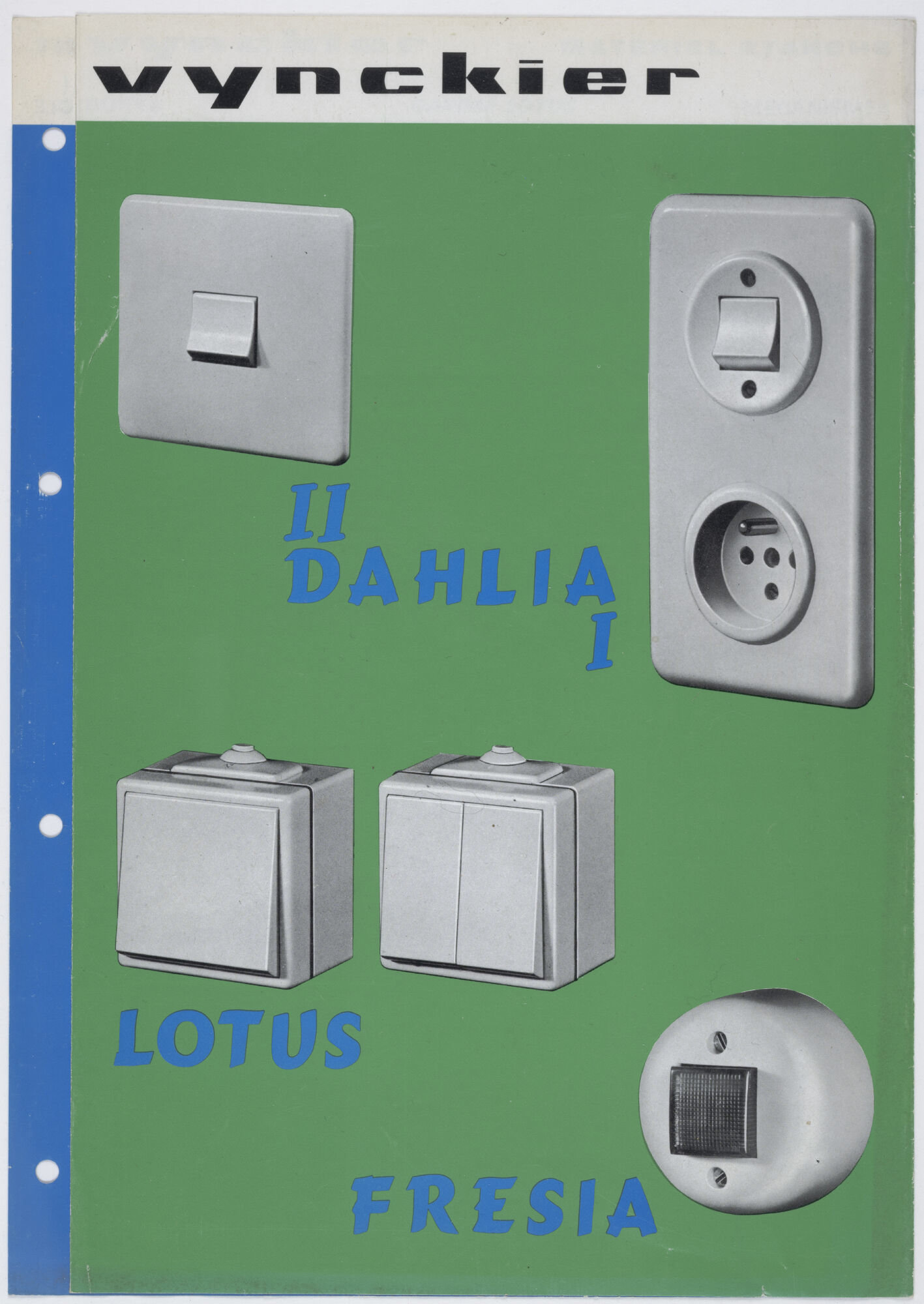 Technische fiche over schakelaars en stopcontacten geproduceerd door Vynckier in Gent ...